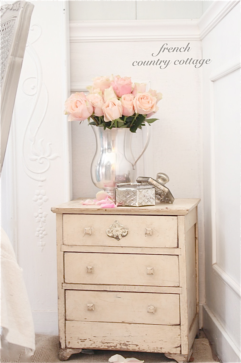 Shabby Little Dresser - French Country Cottage