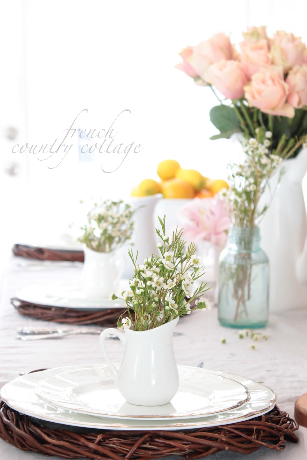 Easter Table Setting - French Country Cottage
