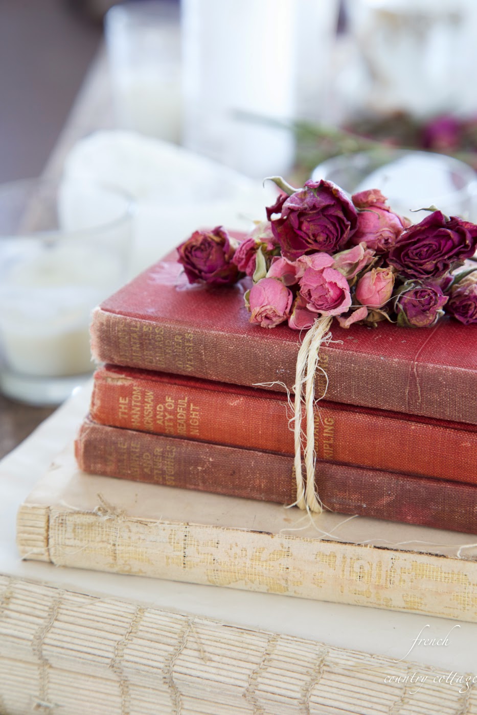 Collecting books - French Country Cottage
