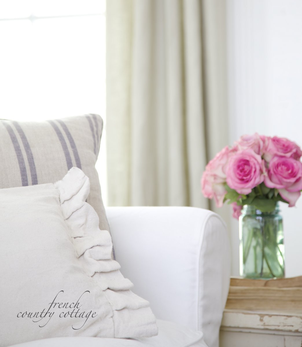 Projects- DIY Pleated Drop Cloth Pillow - French Country Cottage
