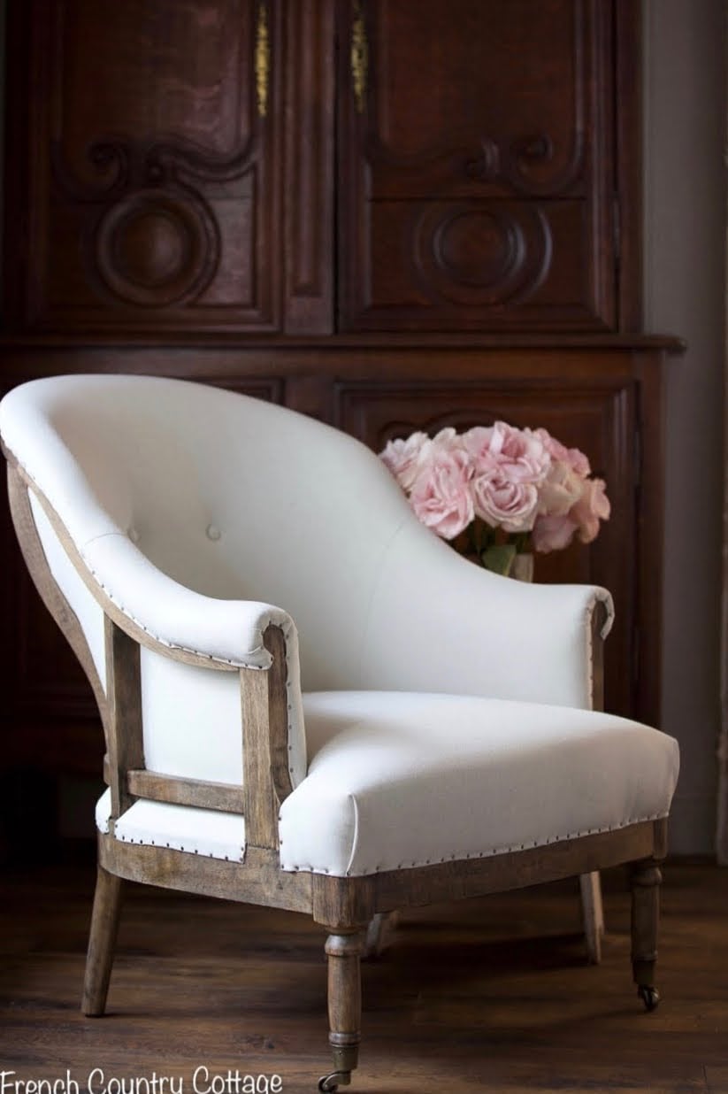 Simple elegant French style deconstructed chair - French Country Cottage