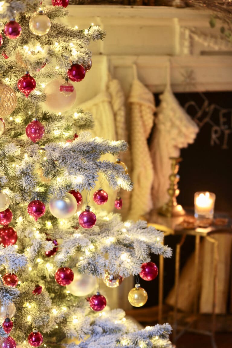 12 Trees of Christmas- Frosted Tree with Vintage Pink & Pearl - French ...