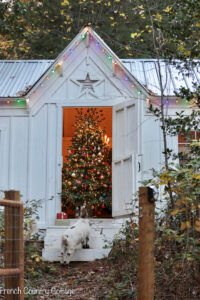 Vintage Christmas Inspired Tree & Barn - French Country Cottage