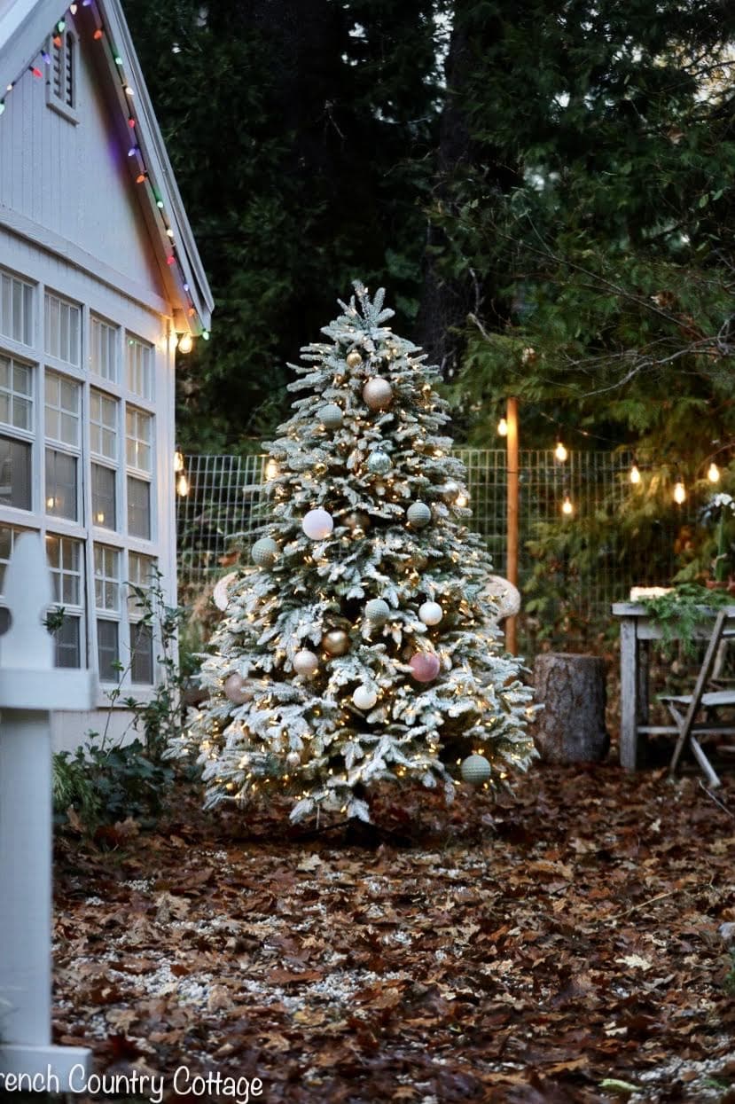 Merry Little Christmas Greenhouse Tree - French Country Cottage