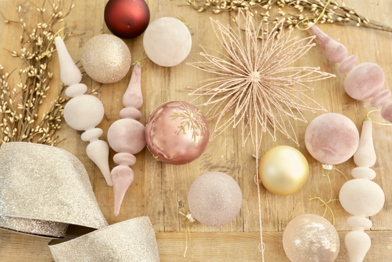12 Trees of Christmas- Beautiful Blush & Mauve - French Country Cottage