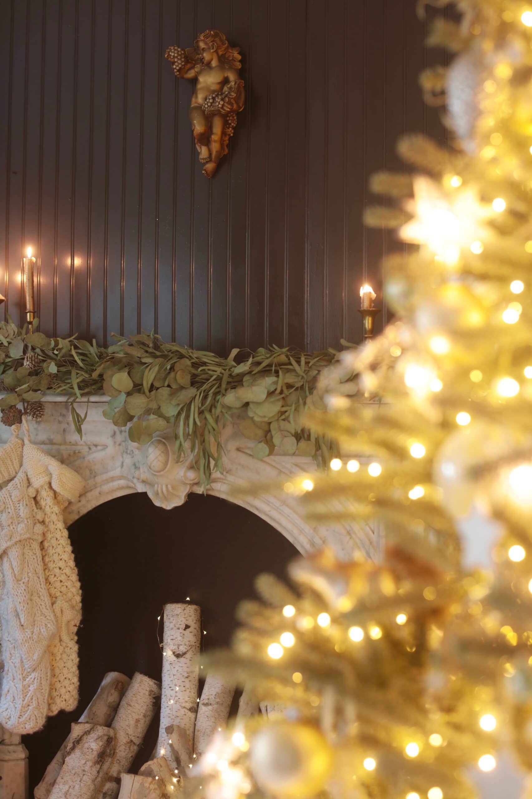 French Inspired Christmas Mantel - 3 Ways - French Country Cottage