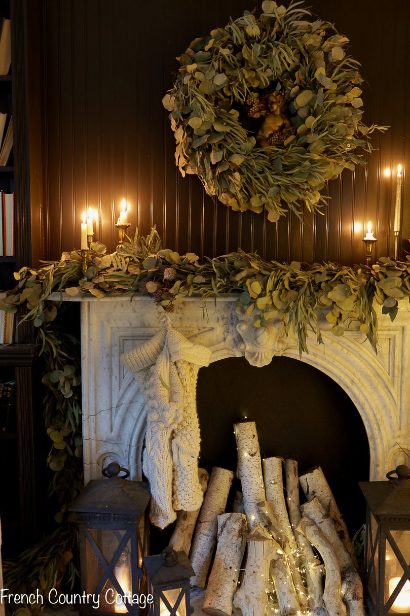 French Inspired Christmas Mantel - 3 Ways - French Country Cottage