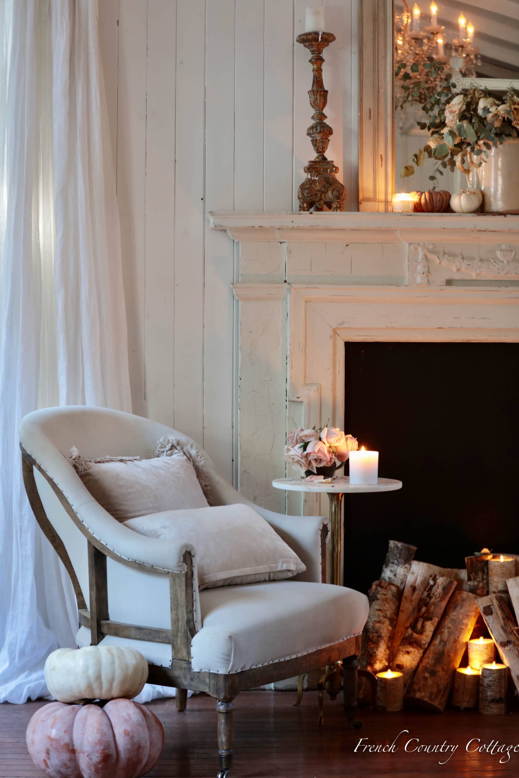 Cozy Autumn Bedroom Tour - French Country Cottage