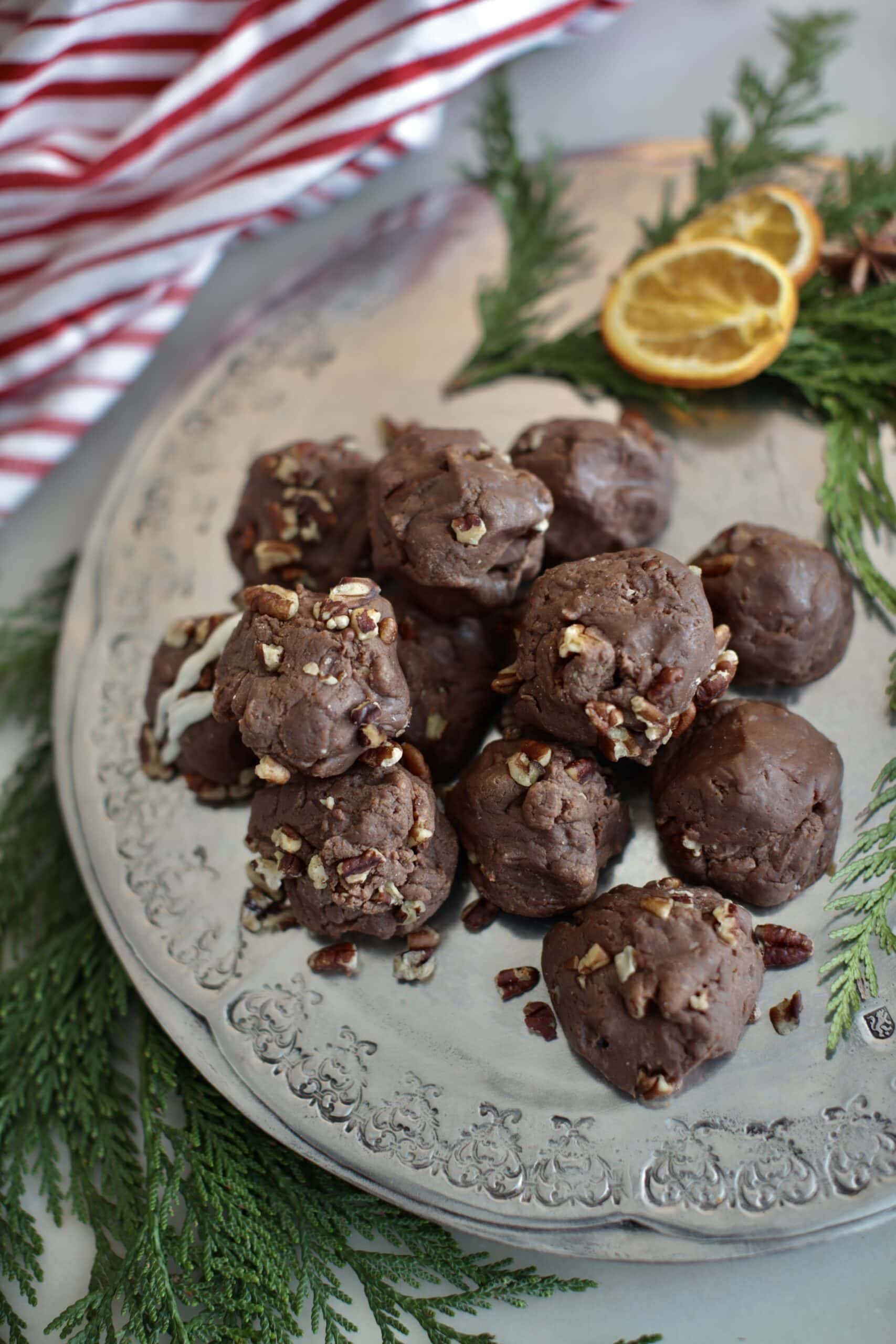 Pecan Fudge Christmas Cookies - French Country Cottage