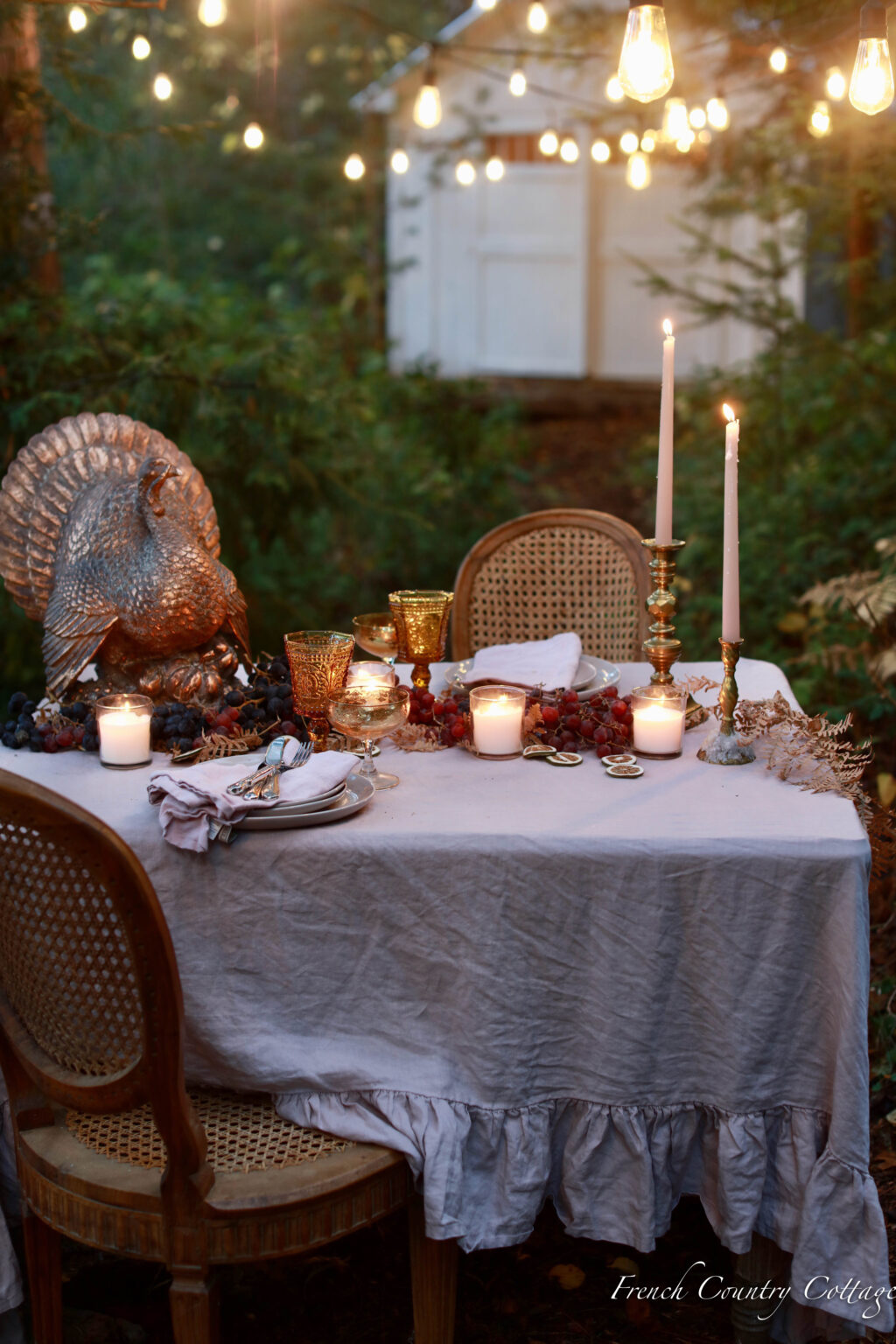 Romantic Thanksgiving Table Inspiration - French Country Cottage