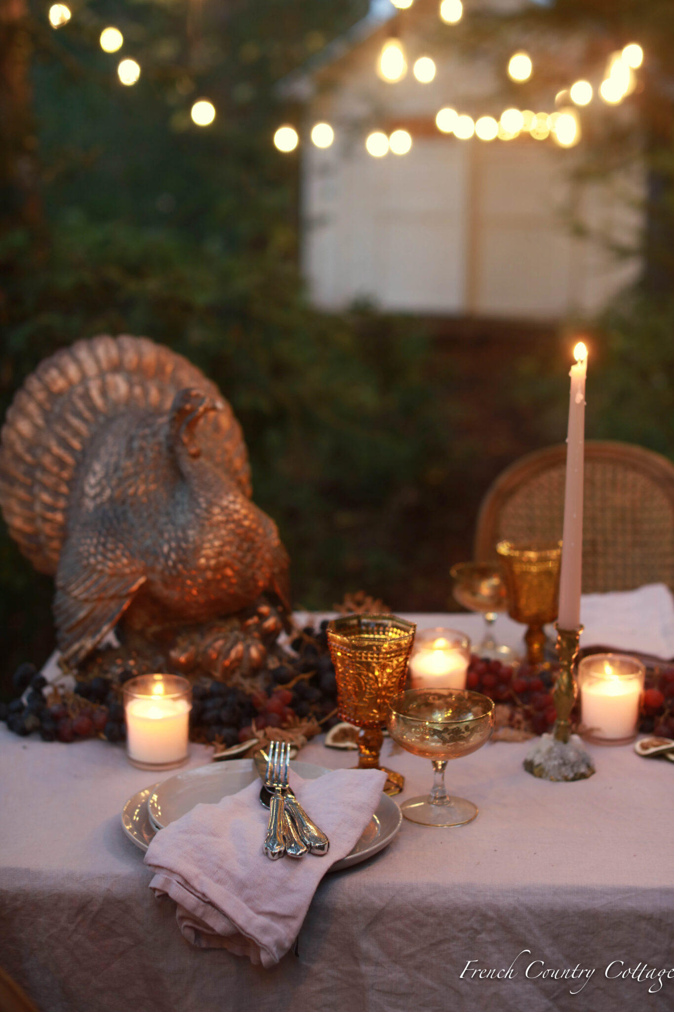 Romantic Thanksgiving Table Inspiration - French Country Cottage