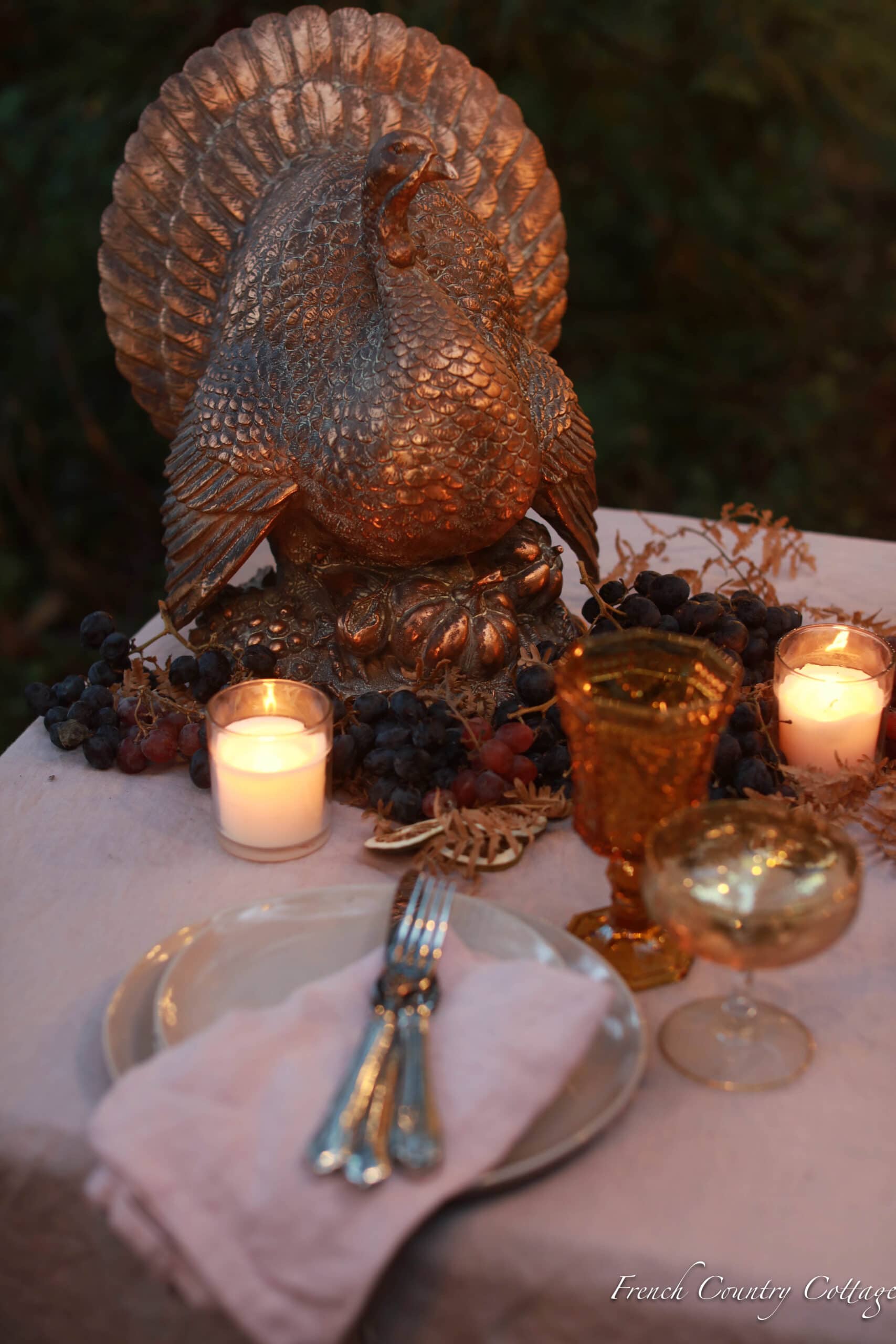 Romantic Thanksgiving Table Inspiration - French Country Cottage