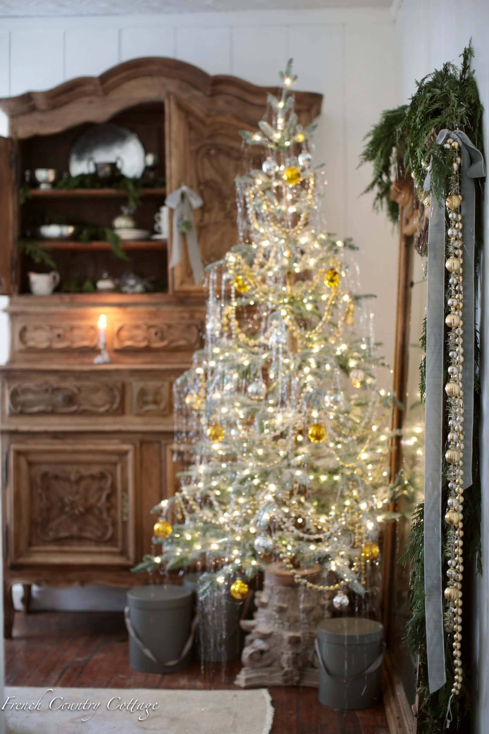 Charming Wispy Christmas Tree - French Country Cottage