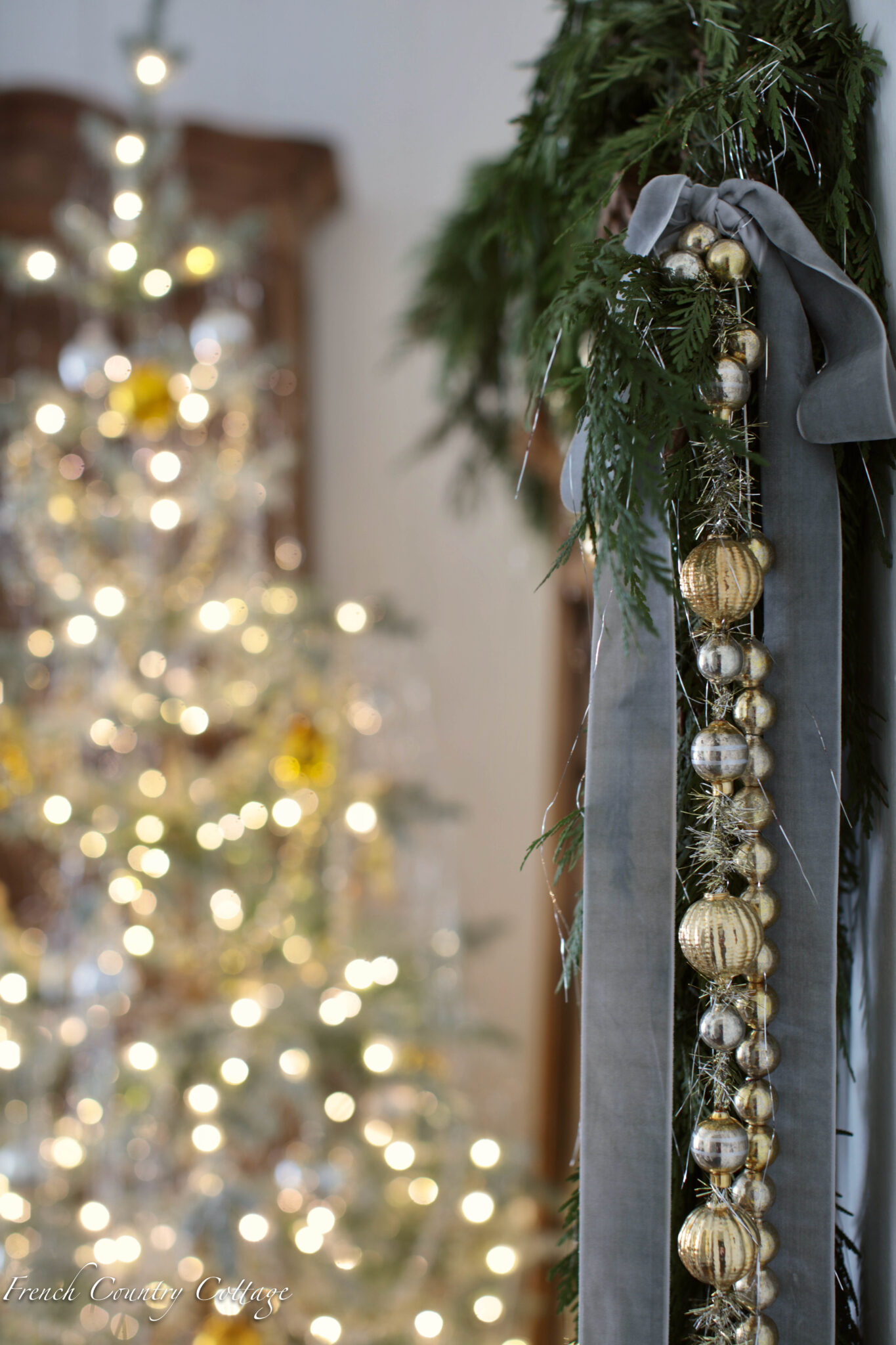Charming Wispy Christmas Tree - French Country Cottage