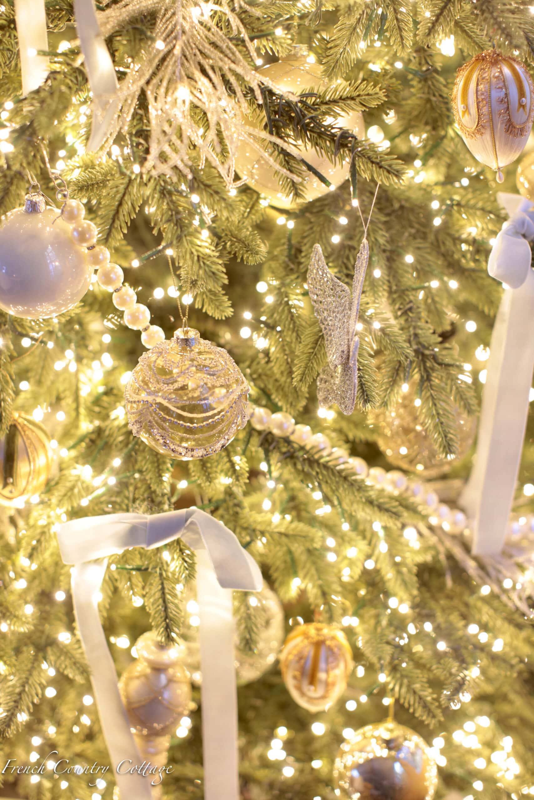 French Inspired Christmas Tree - French Country Cottage