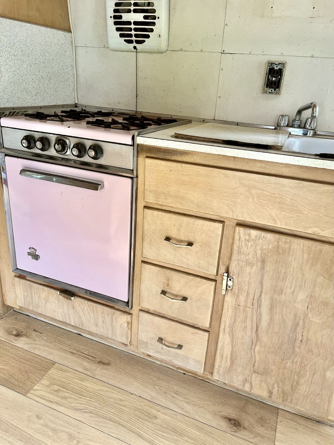 Vintage Travel Trailer - Rivets & Floor - French Country Cottage