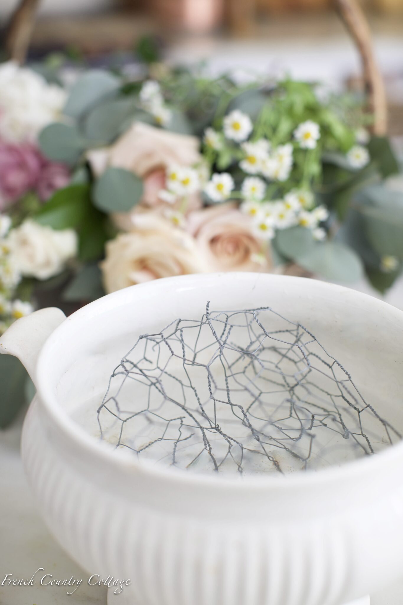 DIY Flower Frog - French Country Cottage