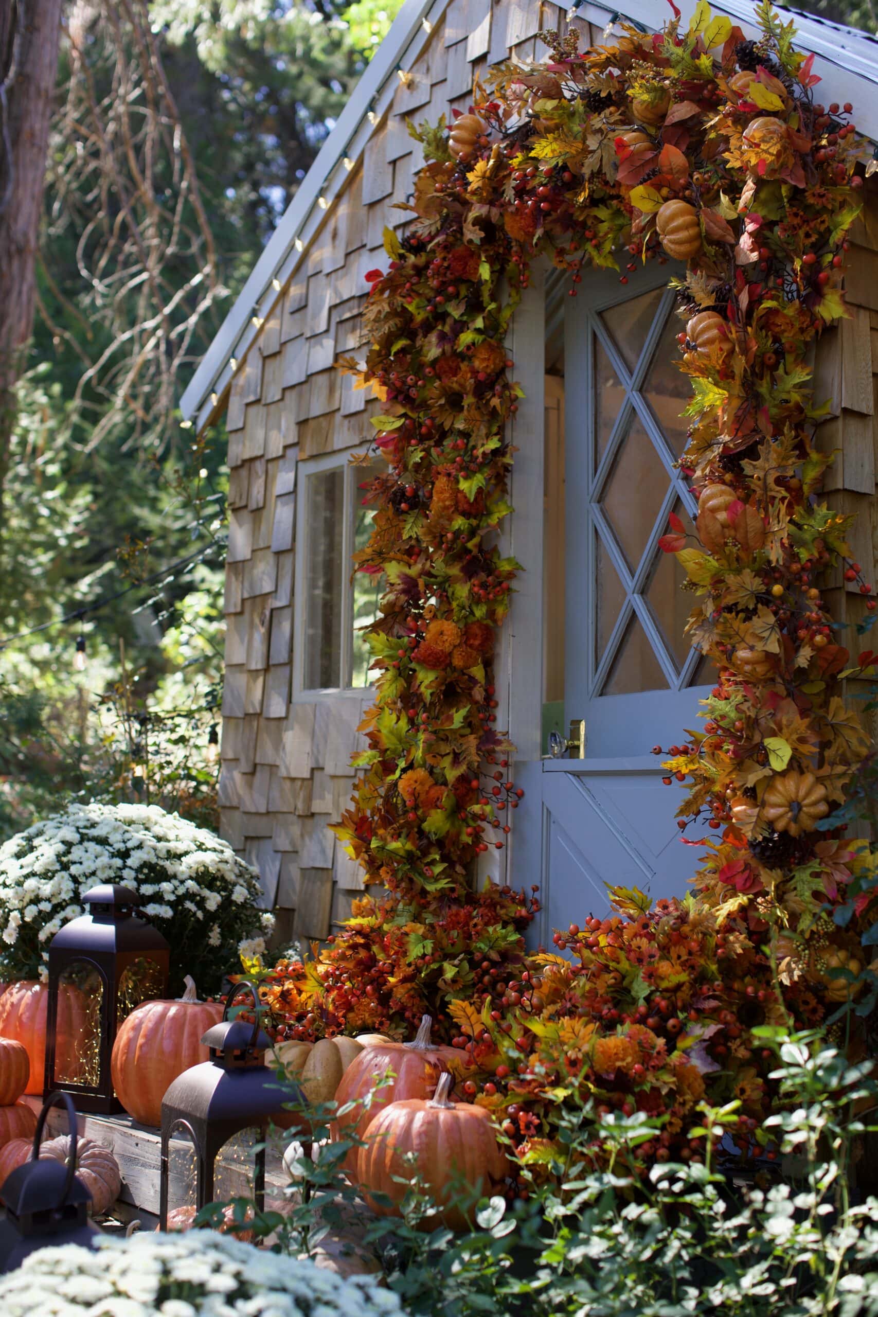 Autumn Potting Shed Porch - French Country Cottage