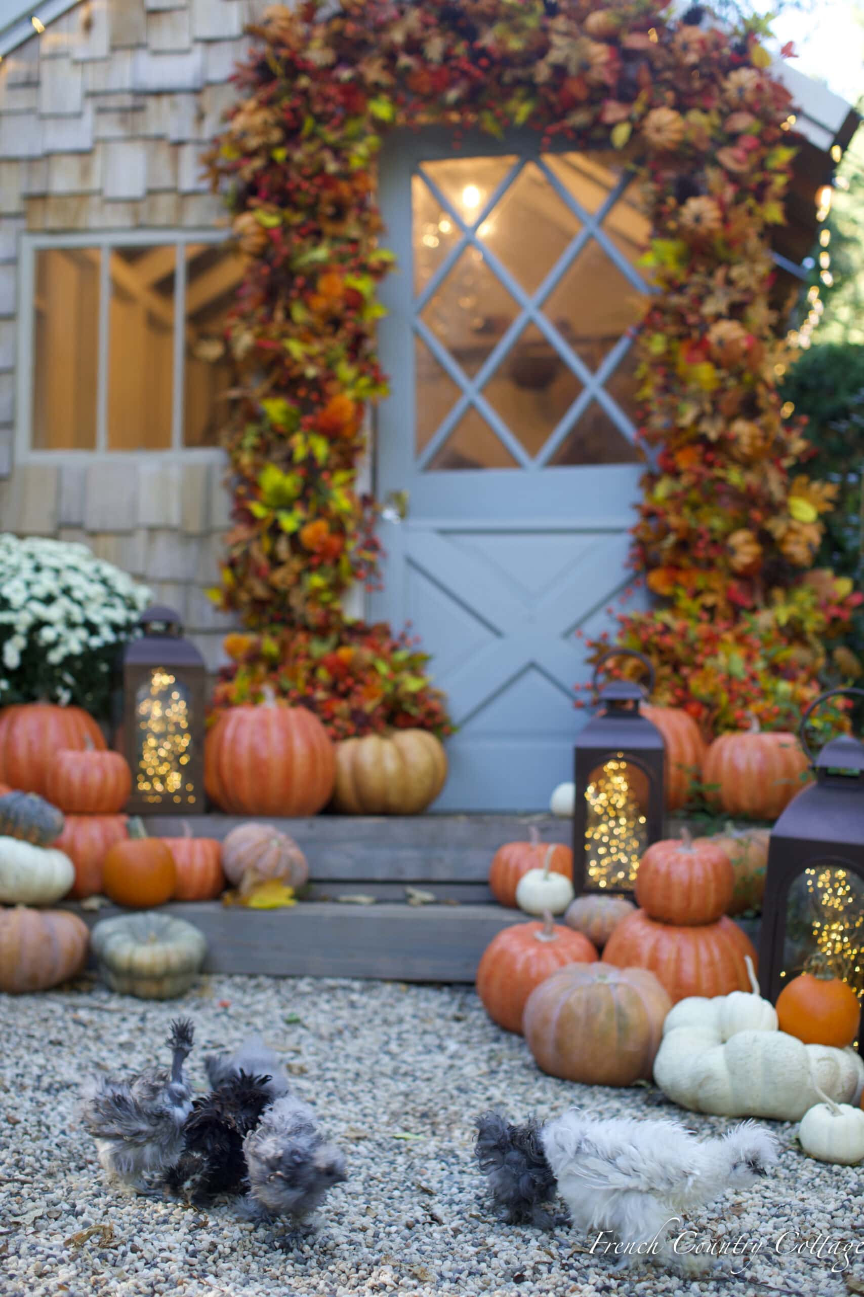 Autumn Potting Shed Porch - French Country Cottage