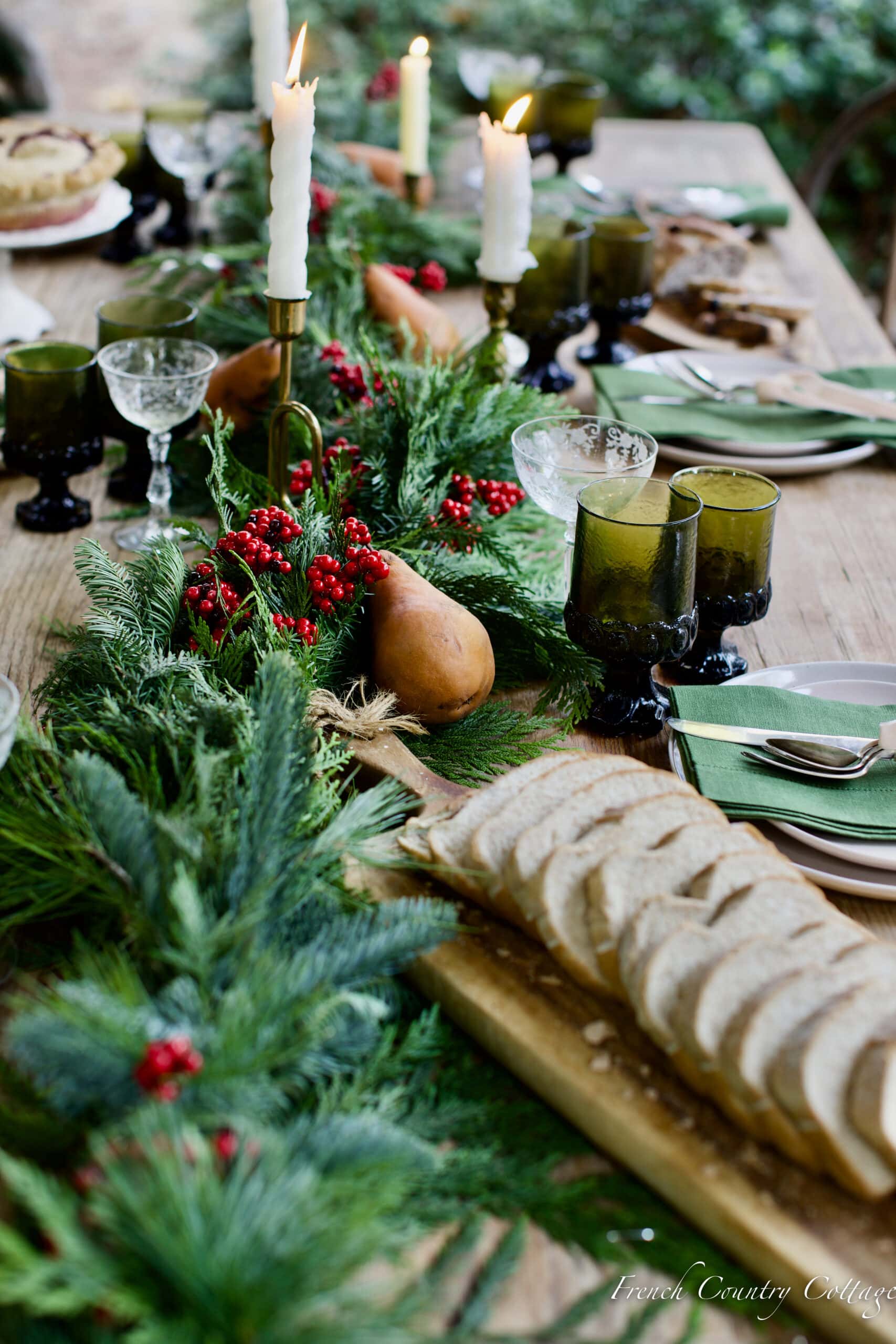 5 Minute Rustic Holiday Table - French Country Cottage
