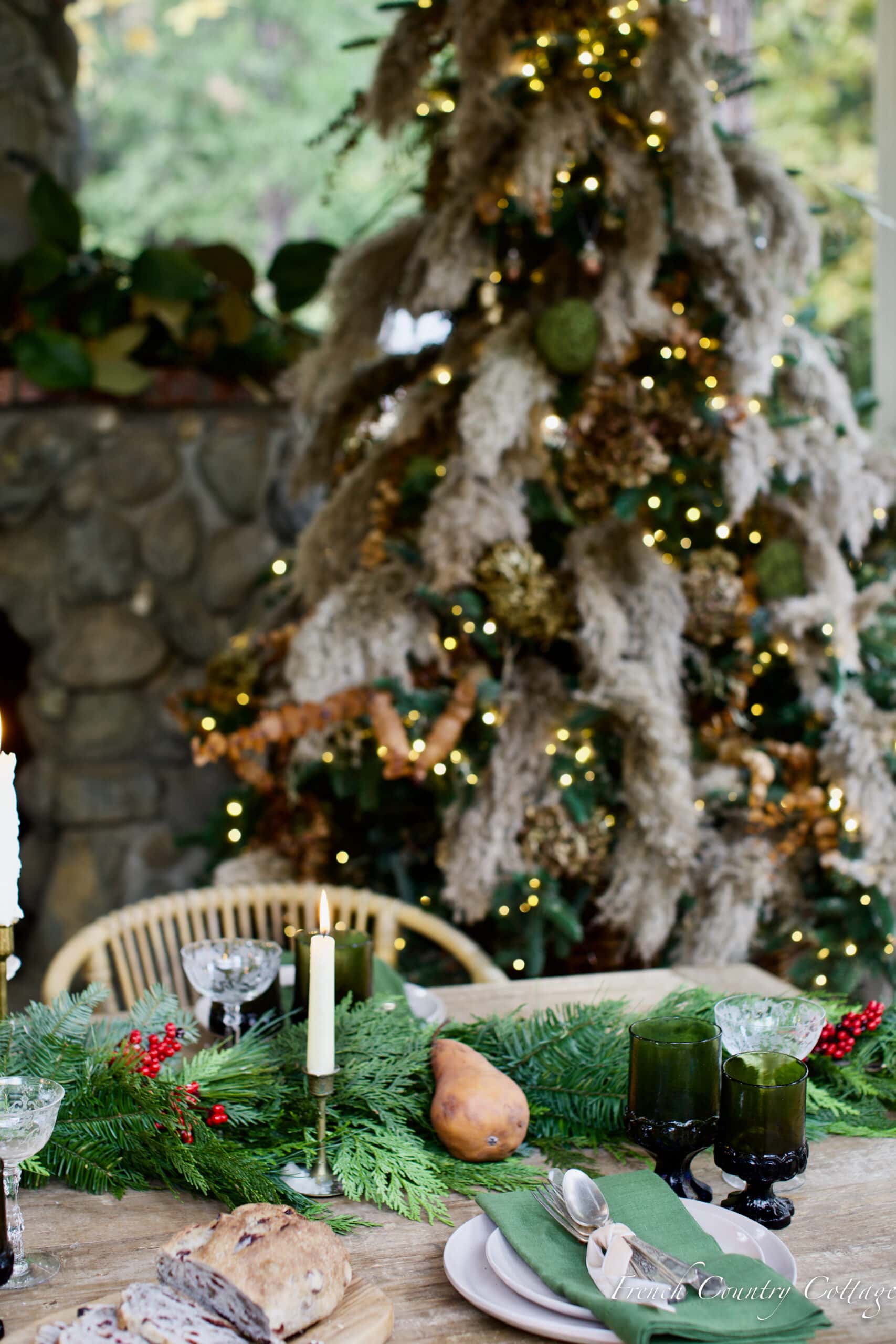 5 Minute Rustic Holiday Table - French Country Cottage