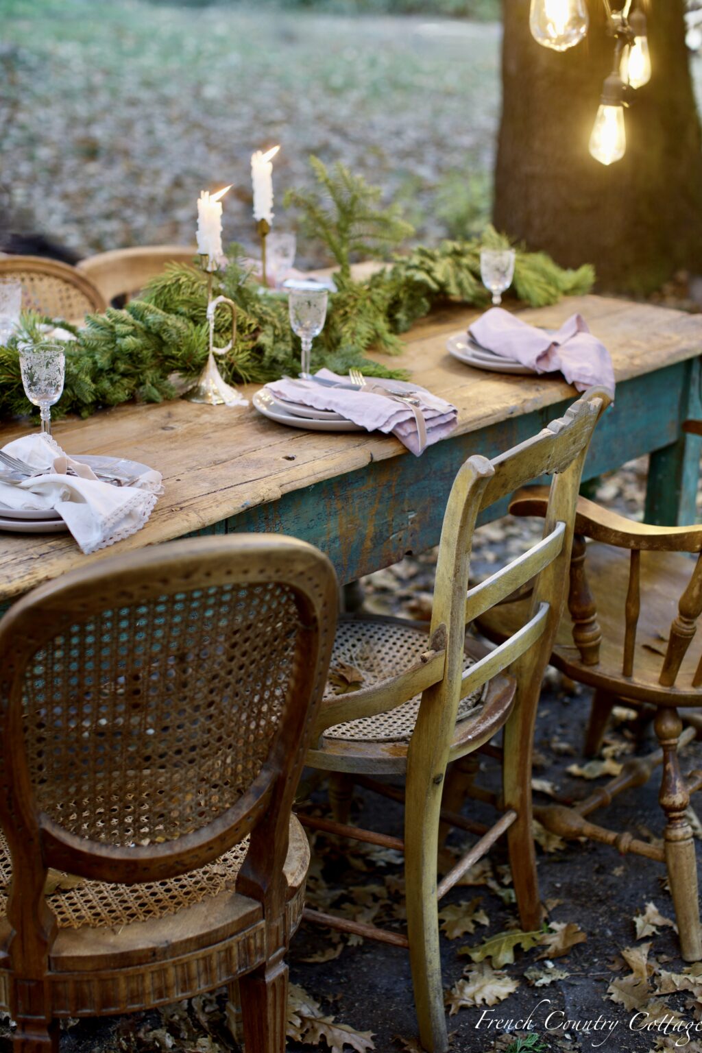 Antique Farm Table - French Country Cottage