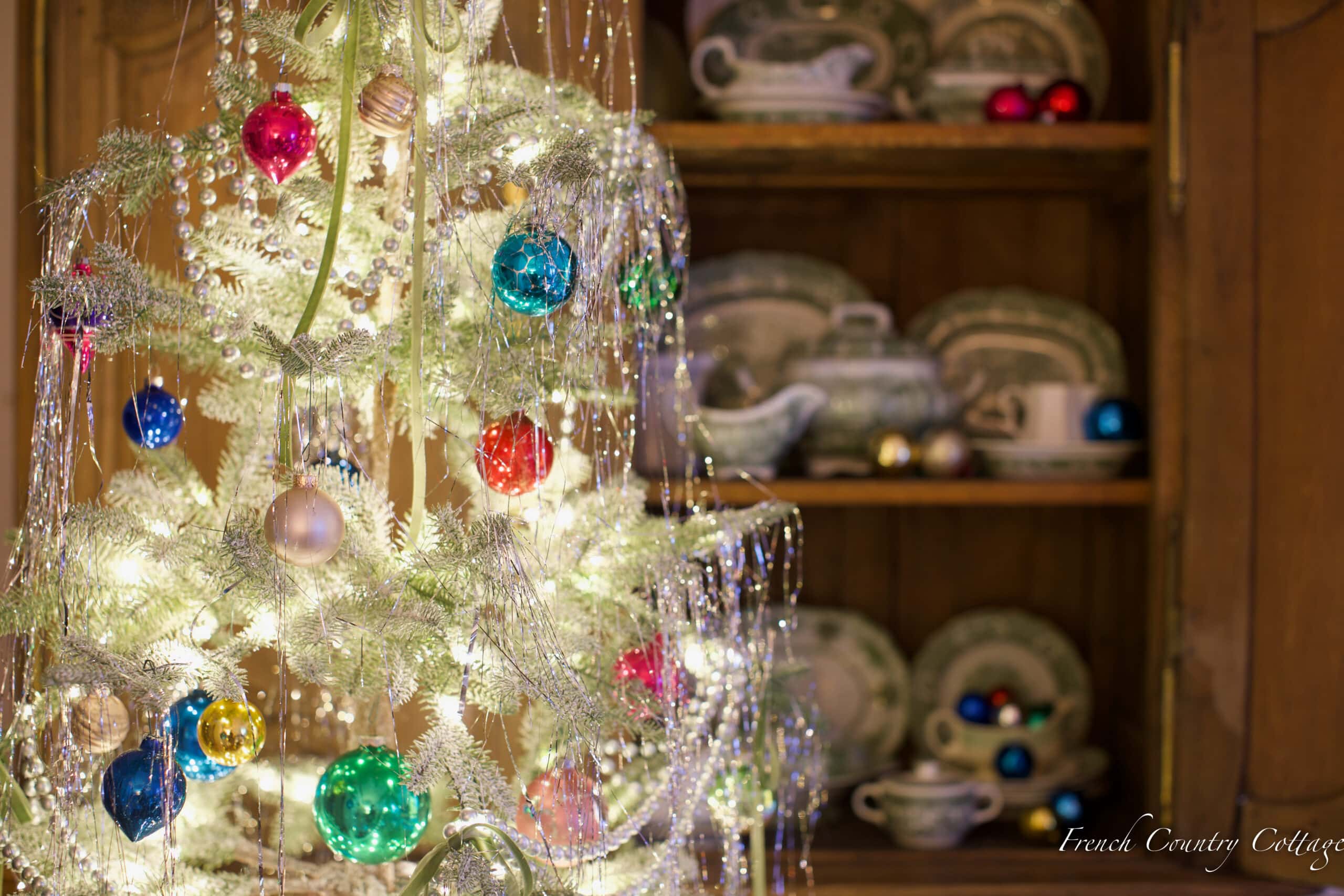 Colorful Vintage Christmas Tree - French Country Cottage
