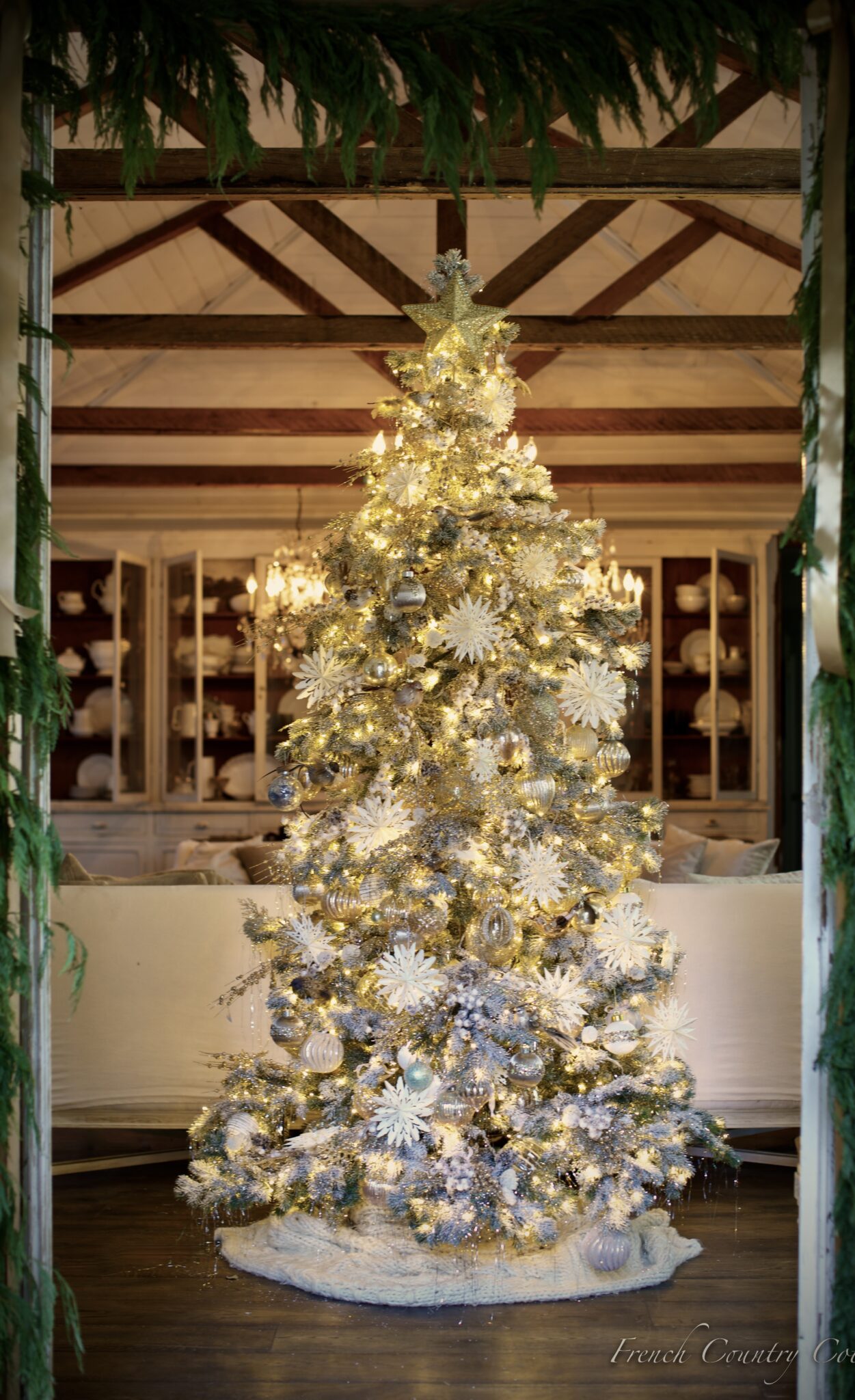 Paper Snowflake Christmas Tree - French Country Cottage