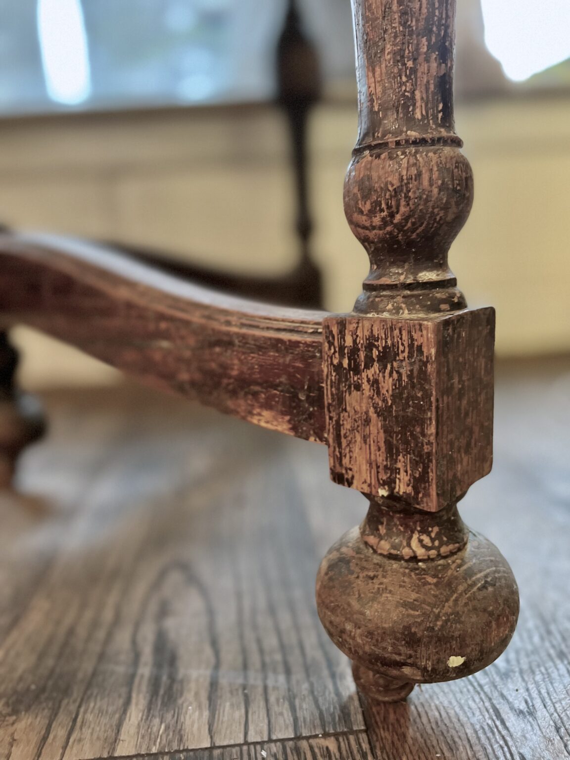 Antique Round Table - French Country Cottage