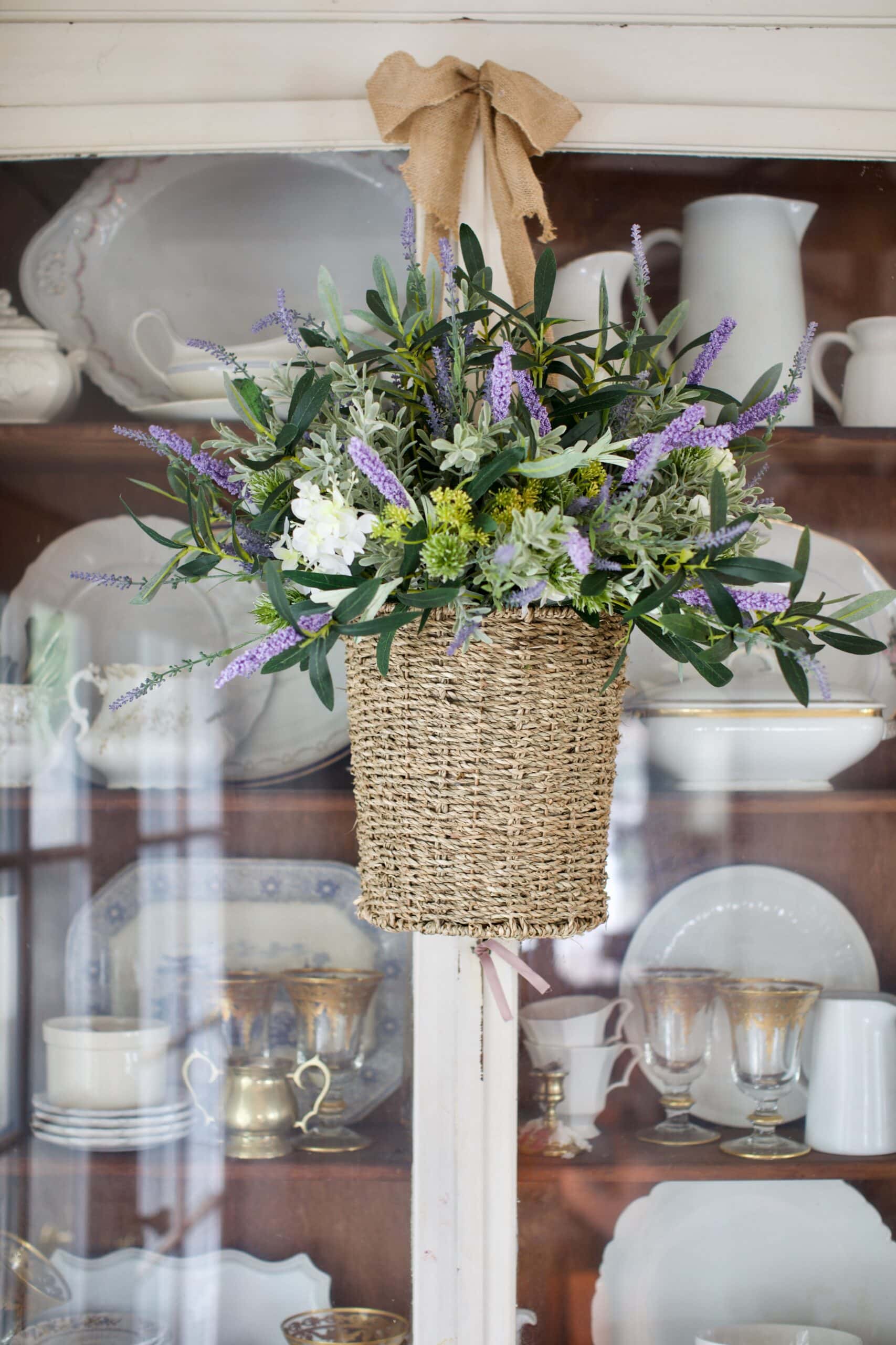 Spring Basket Decor- 5 Ways - French Country Cottage