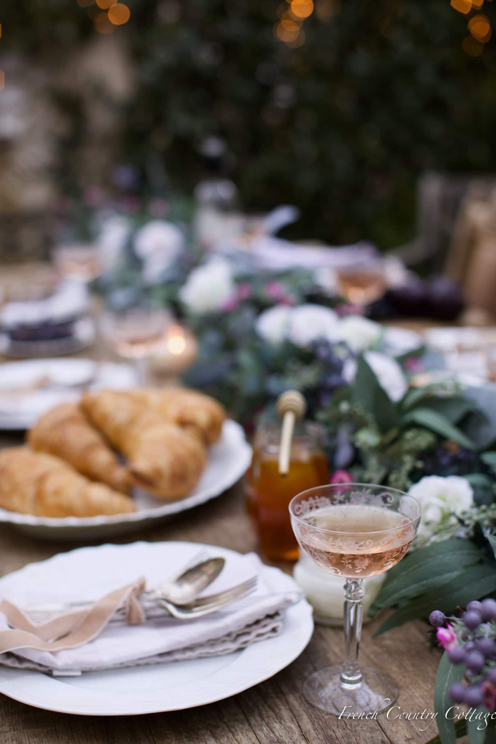 How to create a magic filled table setting - French Country Cottage