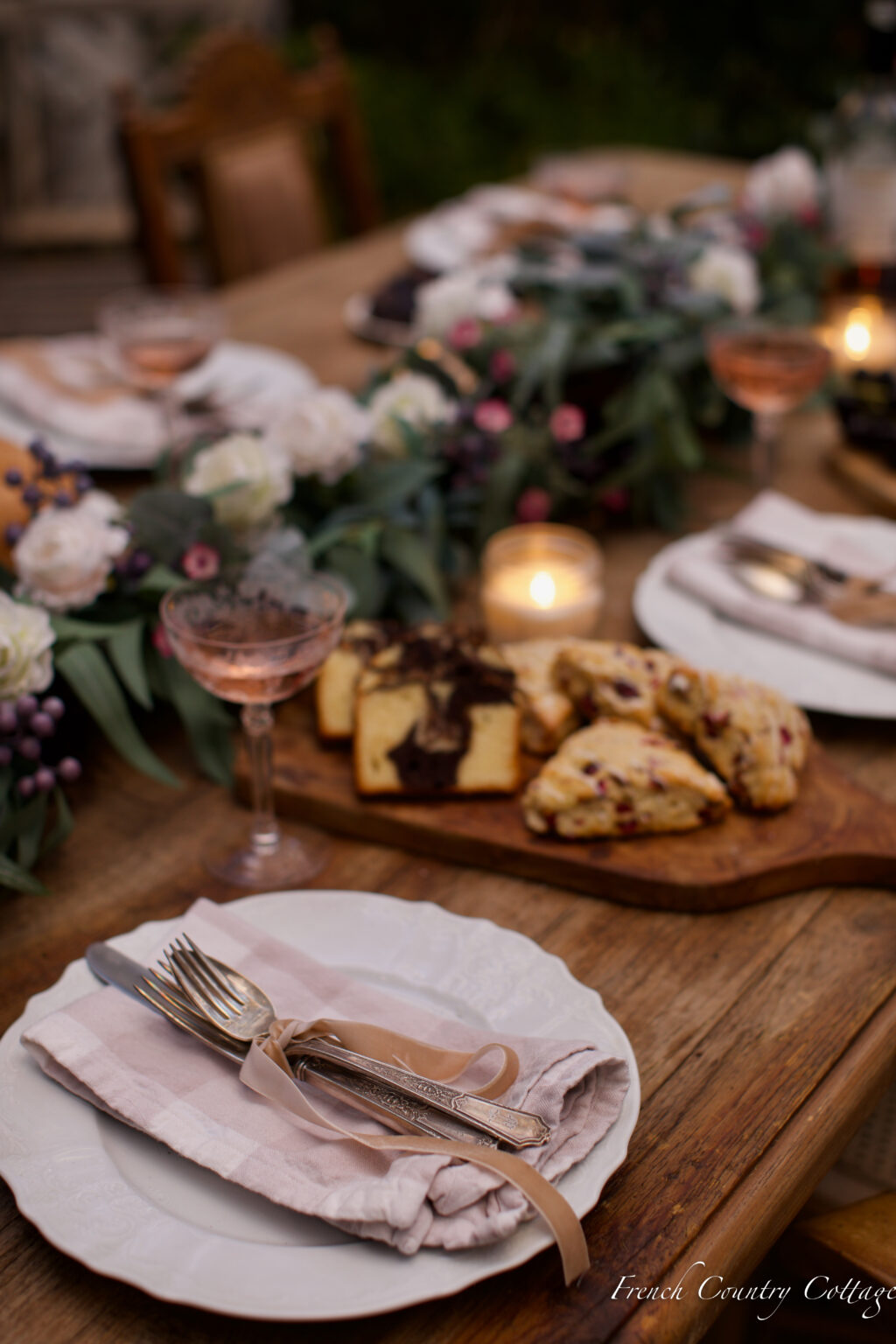 How to create a magic filled table setting - French Country Cottage