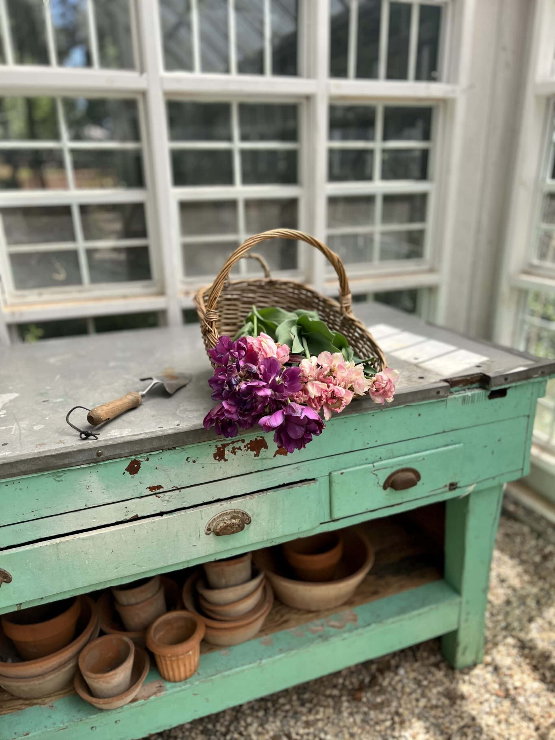 Unique & Charming Antique Work Bench Treasure - French Country Cottage