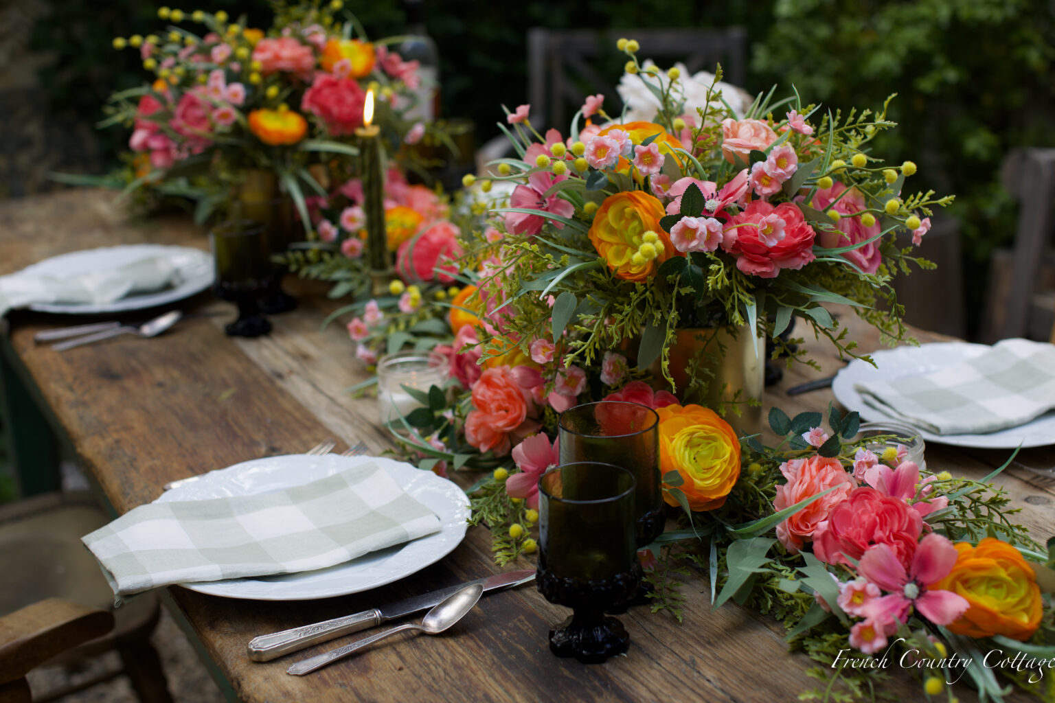 Bold Beautiful Summer Table Under the Stars - French Country Cottage