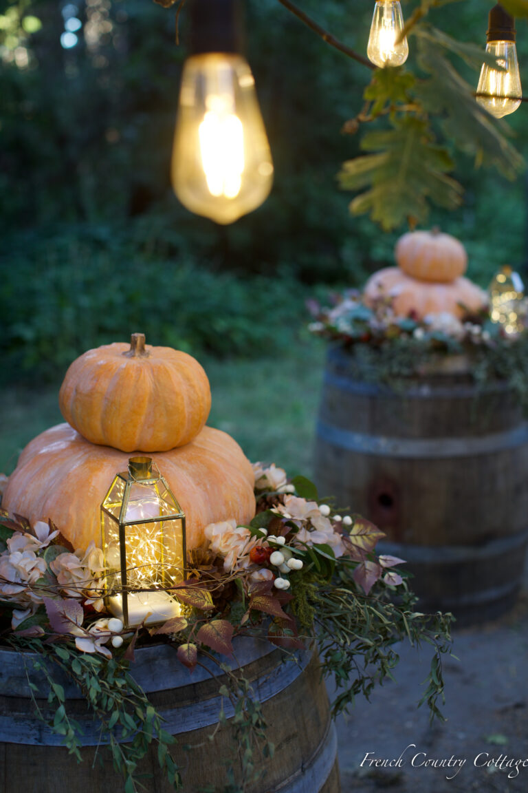 Beautiful softer side of Autumn Table Setting - French Country Cottage