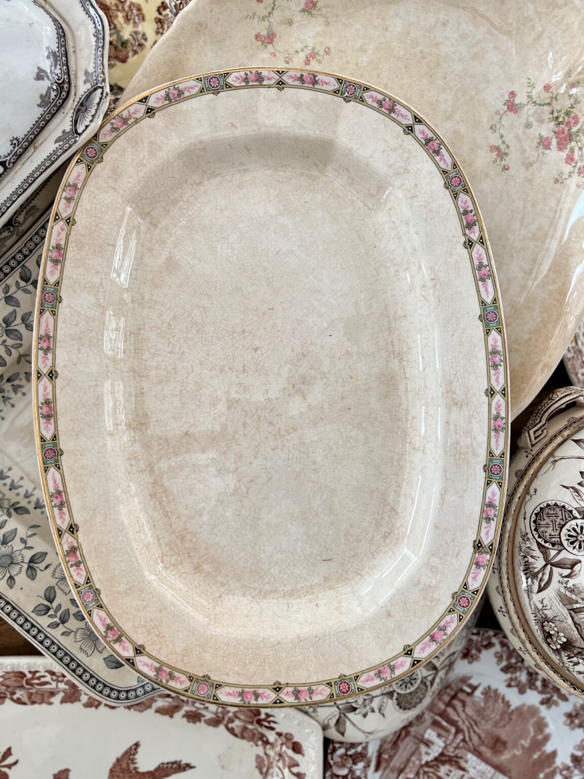 Shades of Beautiful Vintage Ironstone - French Country Cottage