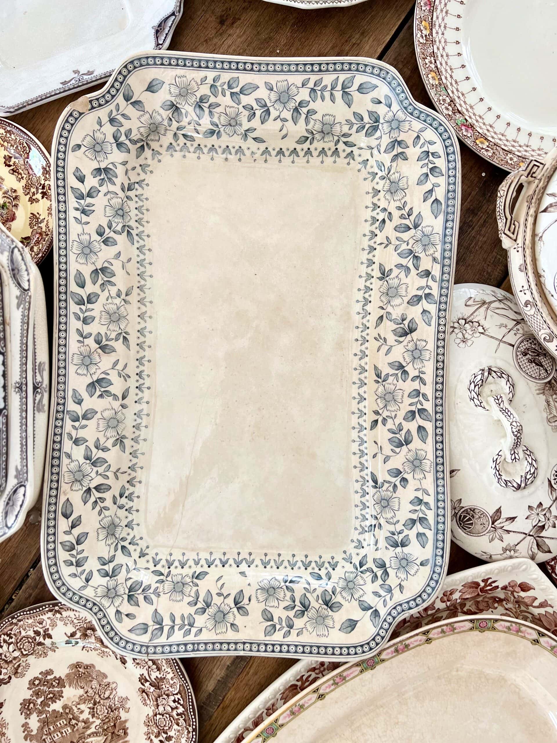 Shades of Beautiful Vintage Ironstone - French Country Cottage