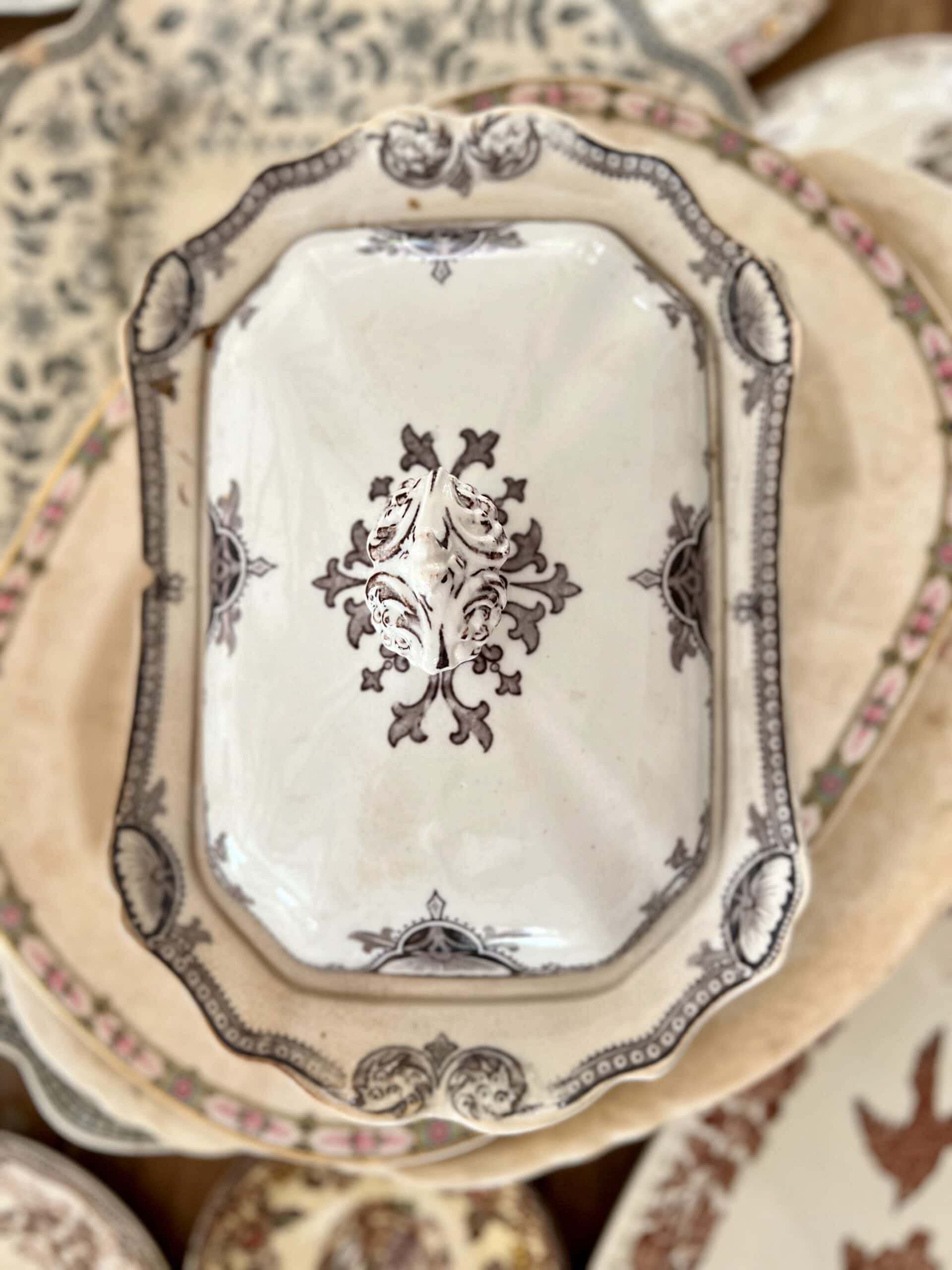 Shades of Beautiful Vintage Ironstone - French Country Cottage