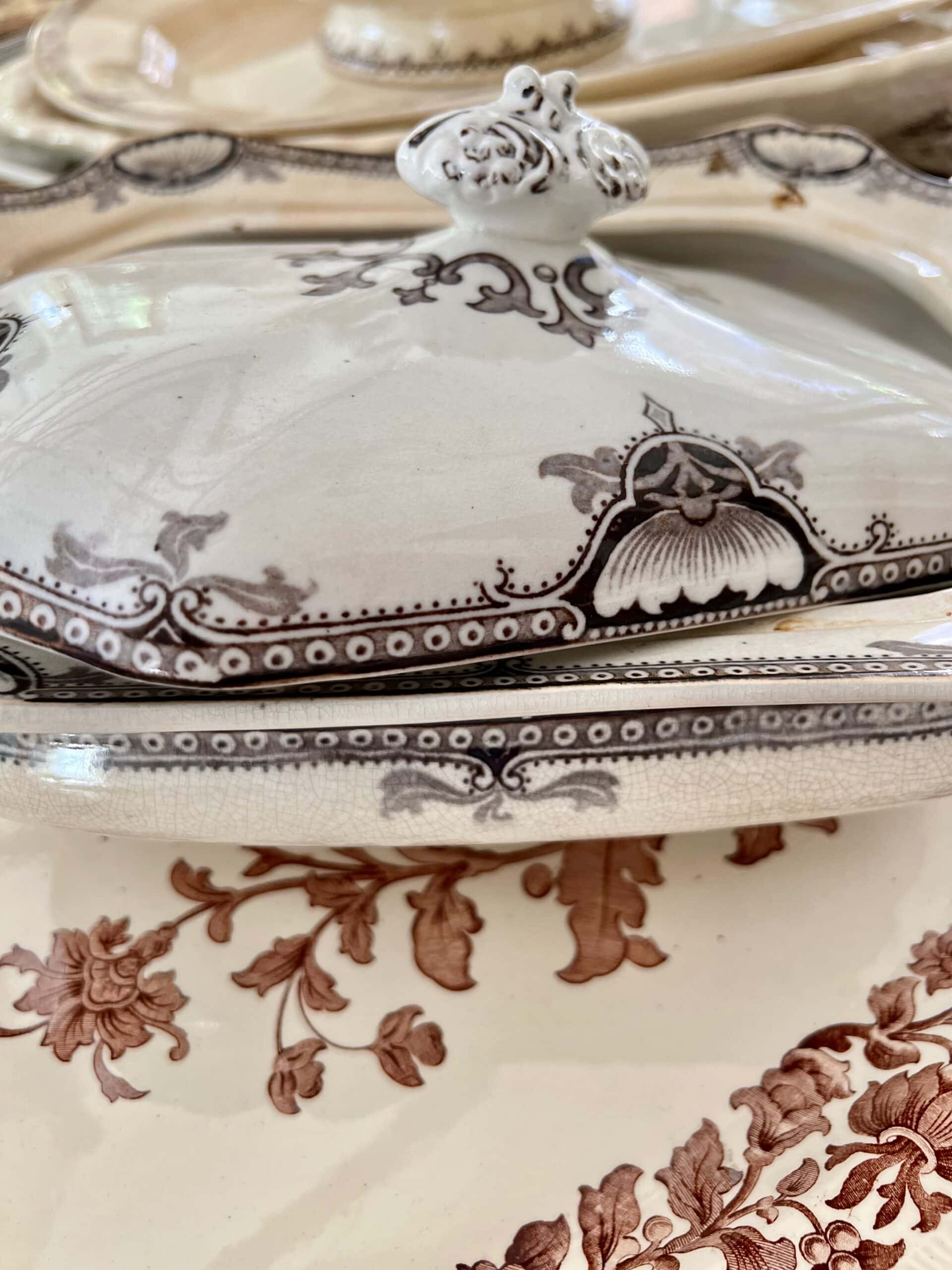 Shades of Beautiful Vintage Ironstone - French Country Cottage