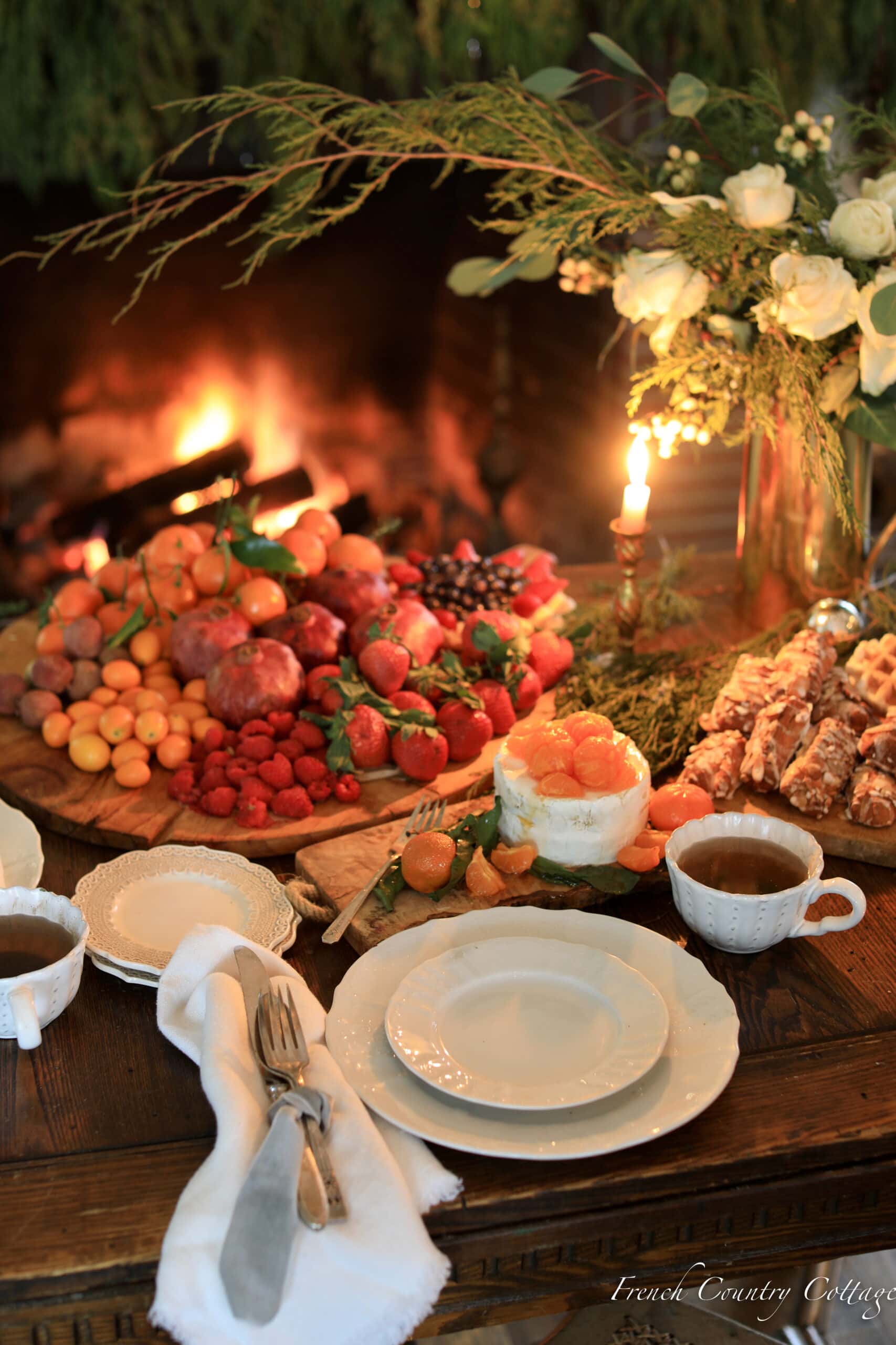 Charming Simple Cozy Fireside Gathering - French Country Cottage