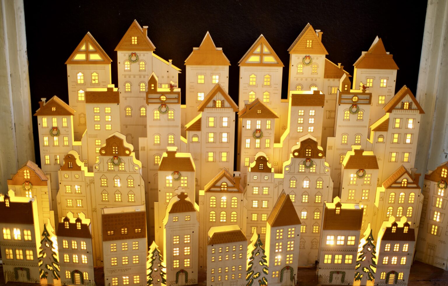 Beautiful Christmas Fireplace Village On Sale - French Country Cottage