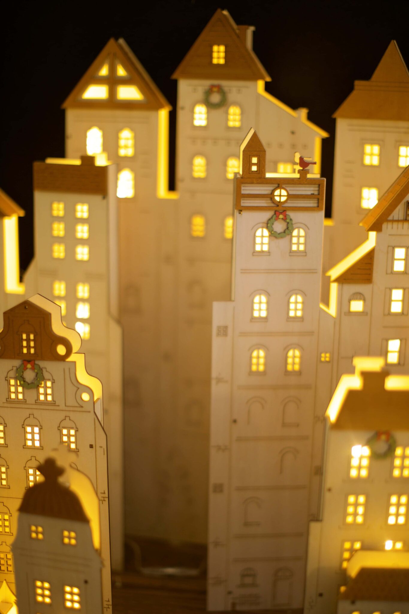 Beautiful Christmas Fireplace Village On Sale - French Country Cottage