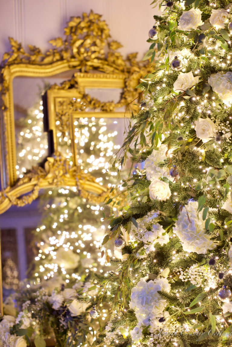 How to Decorate a Flower filled Christmas Tree - French Country Cottage
