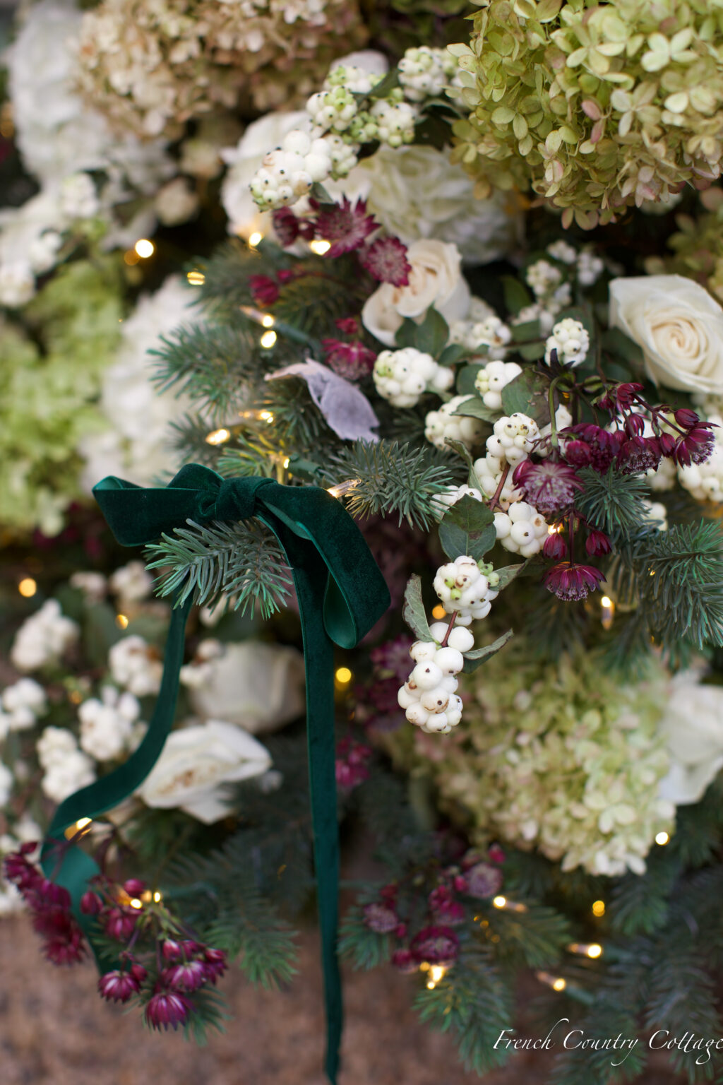 Beautiful Floral Christmas Tree - French Country Cottage