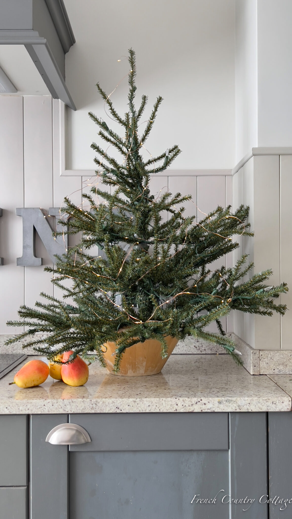 How to decorate with small Christmas trees - French Country Cottage