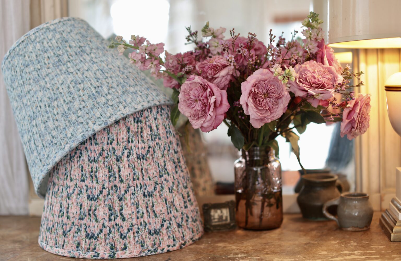 Beautiful Cottage Floral Lamp Shades - French Country Cottage