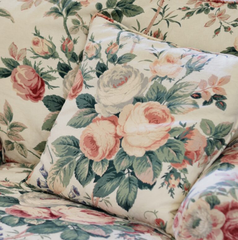 Beautiful Vintage English Cottage Floral Chairs - French Country Cottage