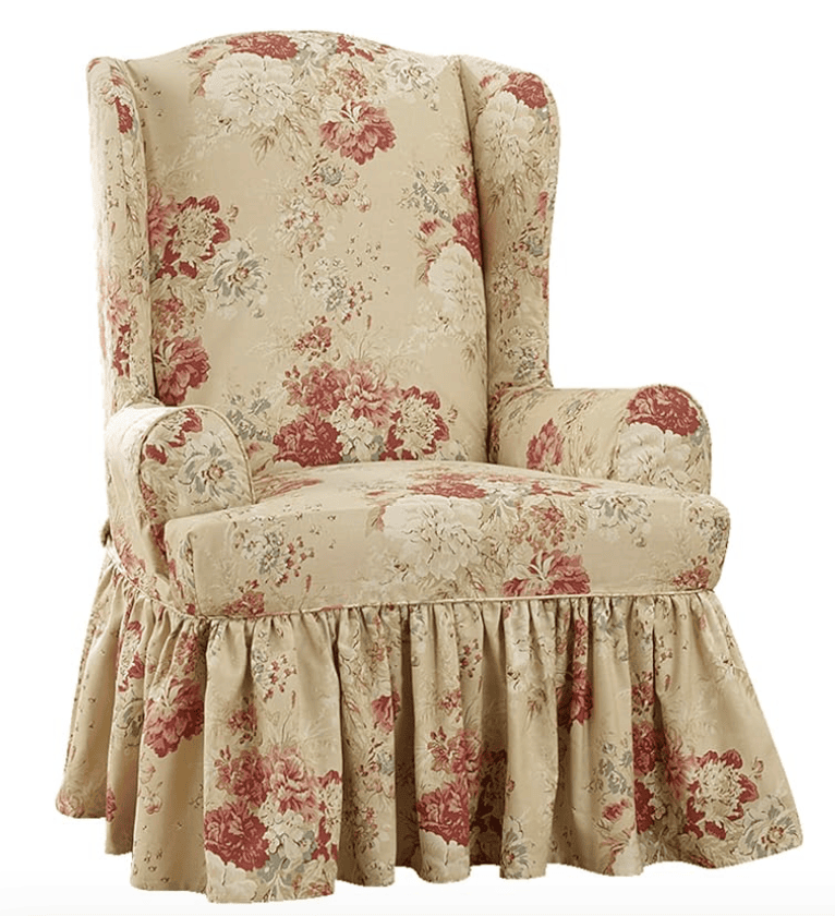Beautiful Vintage English Cottage Floral Chairs - French Country Cottage
