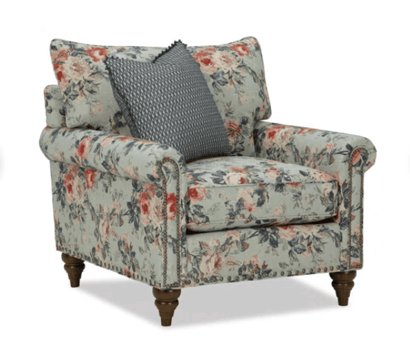 Beautiful Vintage English Cottage Floral Chairs - French Country Cottage