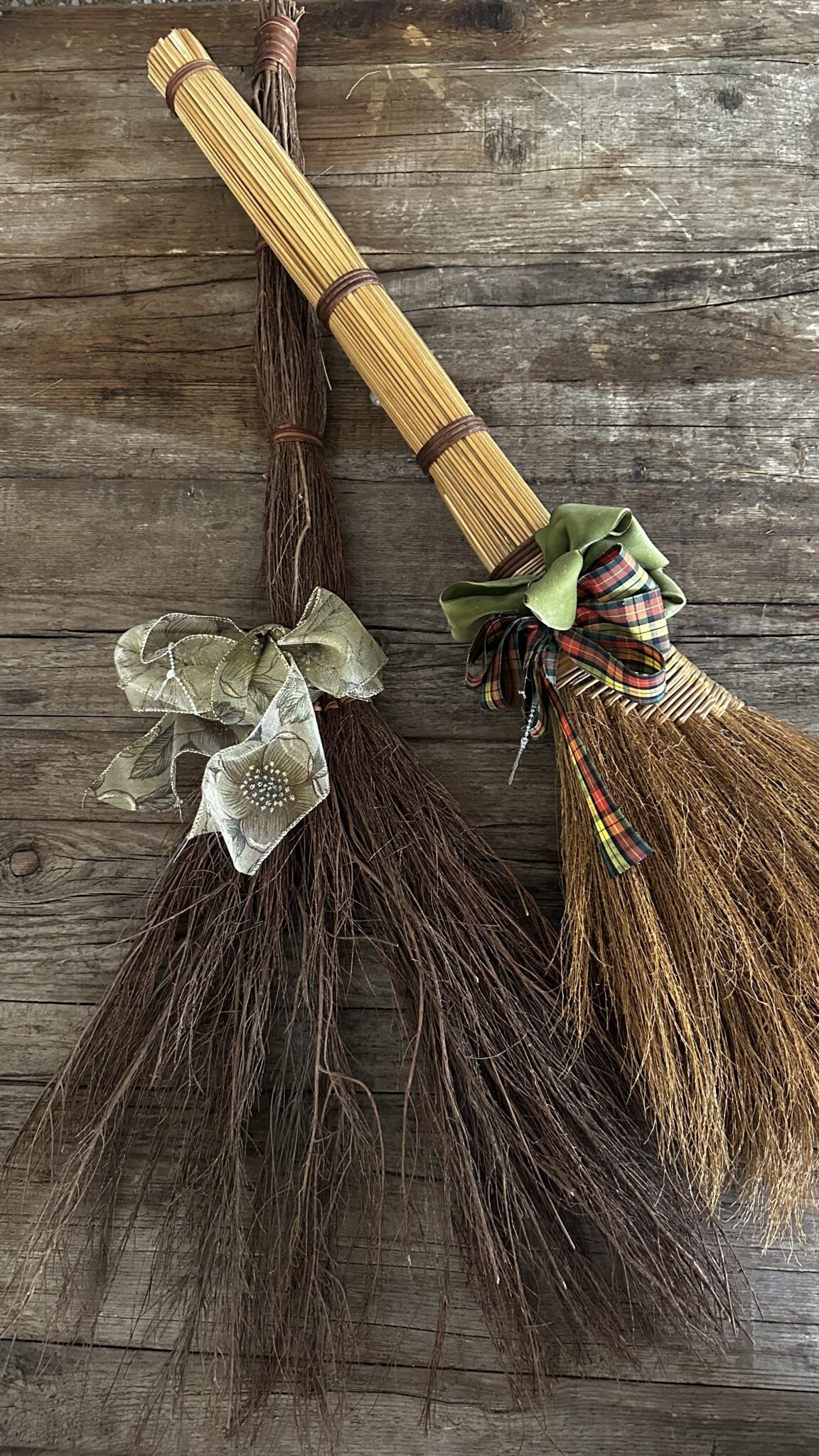 Beautiful DIY Dried or Fresh Autumn Florals Broom - French Country Cottage